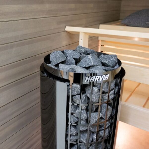 Harvia Cilindro PC XE Electric Sauna Heater in Black Steel + Xenio ...