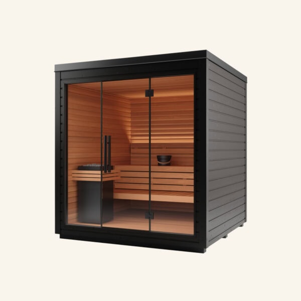 ‘Mira Large’ Black Outdoor Sauna | SDS Australia