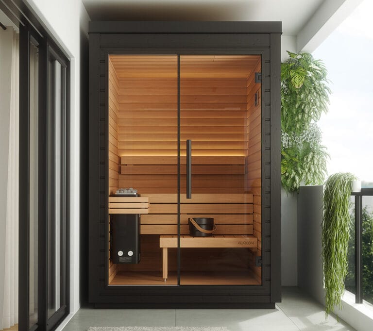 ‘Mira Large’ Black Outdoor Sauna | SDS Australia