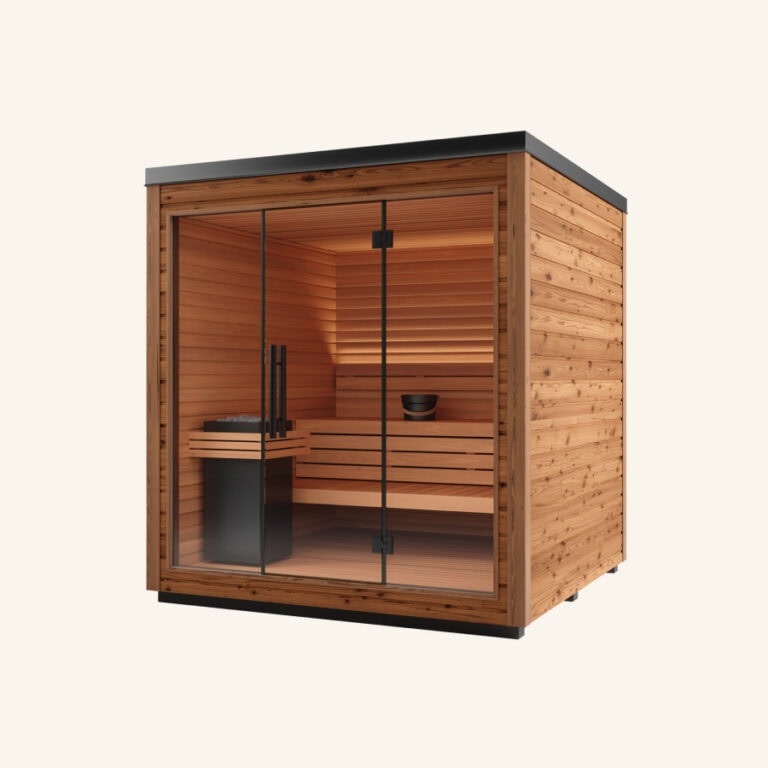 ‘Mira Large’ Black Outdoor Sauna | SDS Australia